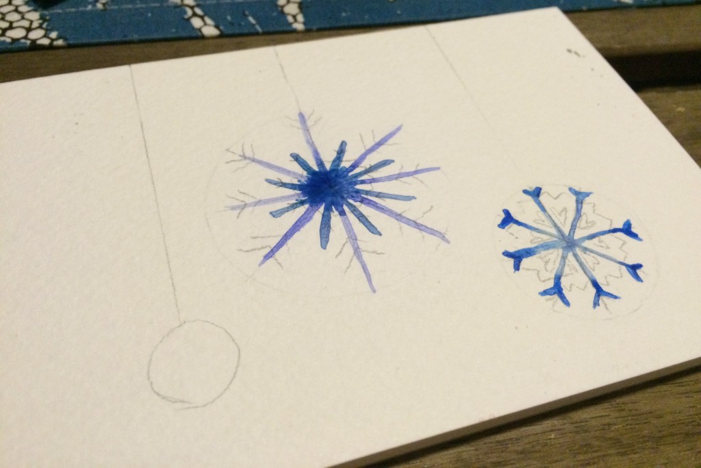 Watercolor snowflakes Tutorial - Life-athon