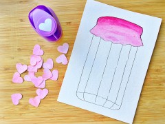 Handmade Valentine's Day Jar of Hearts card tutorial - Life-athon