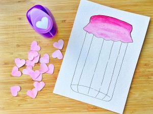 Handmade Valentine's Day Jar of Hearts card tutorial - Life-athon