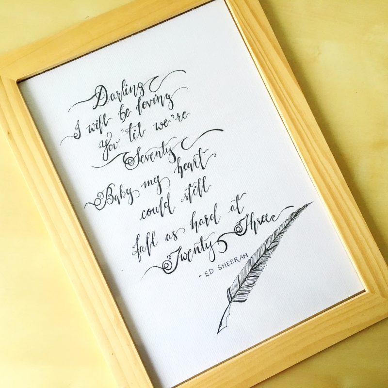 Easy Faux calligraphy for beginners - Life-athon